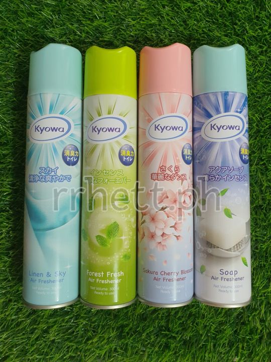 rrhett.ph KYOWA AEROSOL SPRAY LINEN SKY SAKURA CHERRY AQUA SOAP FOREST ...
