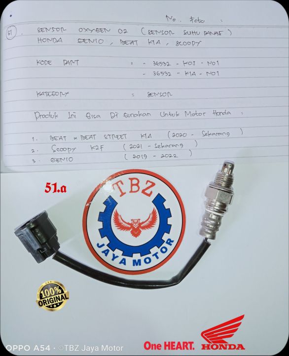 sensor oksigen o2 beat esp genio scoopy k2f original honda | Lazada ...
