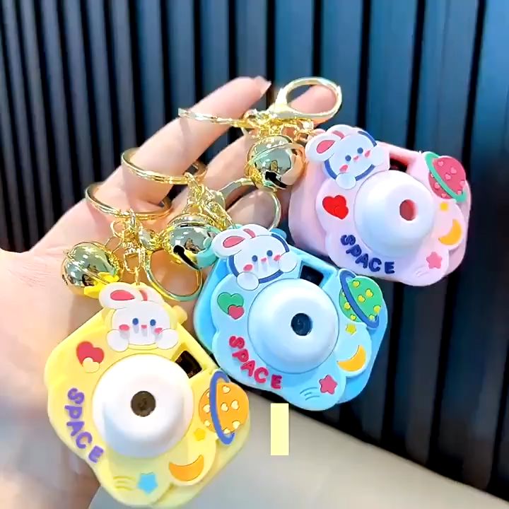 Cute Cartoon Sanrio Projection Camera Keychain Creative Car Keychain ...