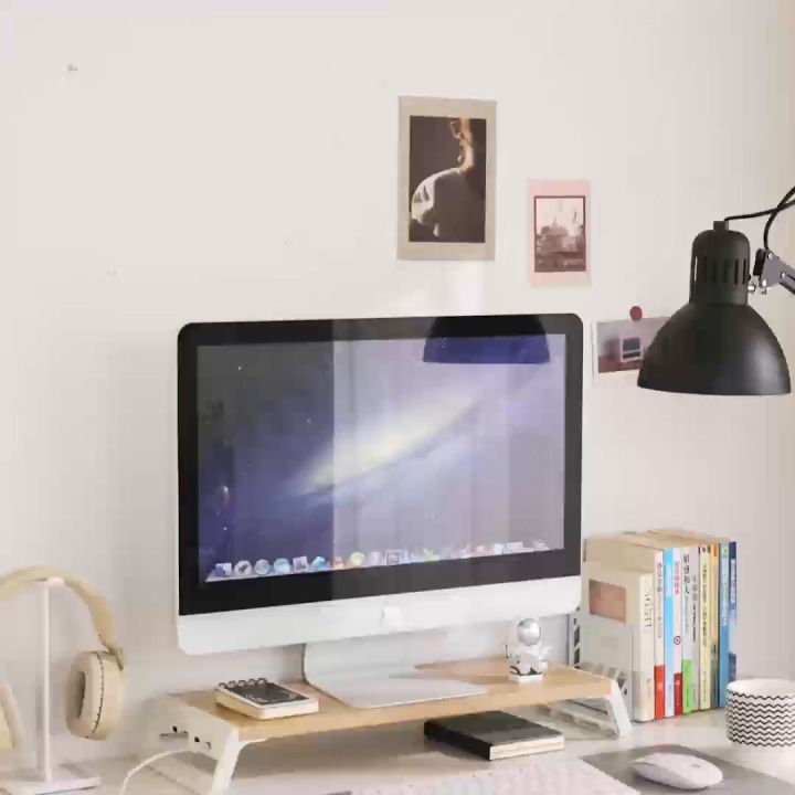 Monitor Stand Universal Usb Expansion Station Desktop Storage Rack Base ...