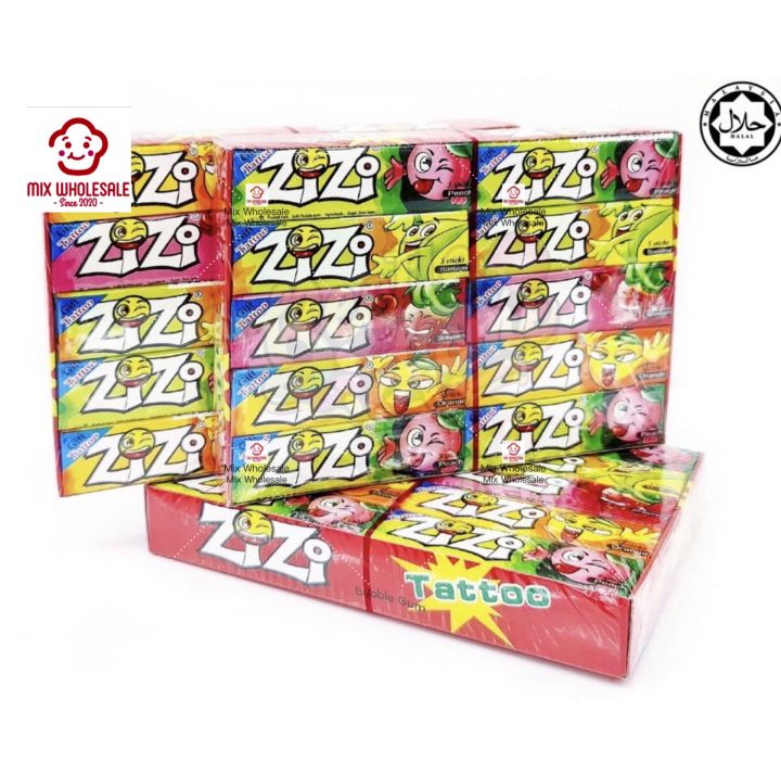 Zizi Chewing Gum Bubble with tattoo口香糖 Gula Getah Candy tattoo 20's ...