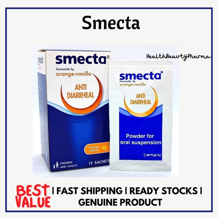 Smecta (Anti-Diarrheal) Orange-Vanilla 6s/12s (For Ages 2 years & above ...