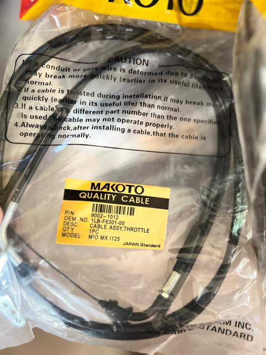 throttle cable yamaha Mio MXI 125 / aerox 155 MAKOTO brand | Lazada PH