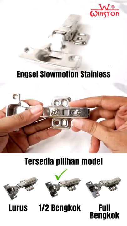 ENGSEL SENDOK LURUS STAINLESS WS304 WINSTON seperti Hafele puts ...