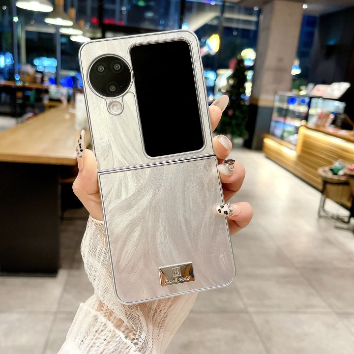 Oppo Find N3 Flip Fashionable Trendy Feather Cover Luxury Protective ...