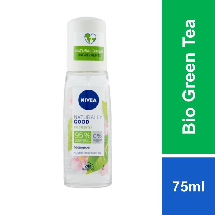 NIVEA NATURALLY GOOD DEODORANT BIO GREEN TEA(75ml)Mfg:07/2020 | Lazada