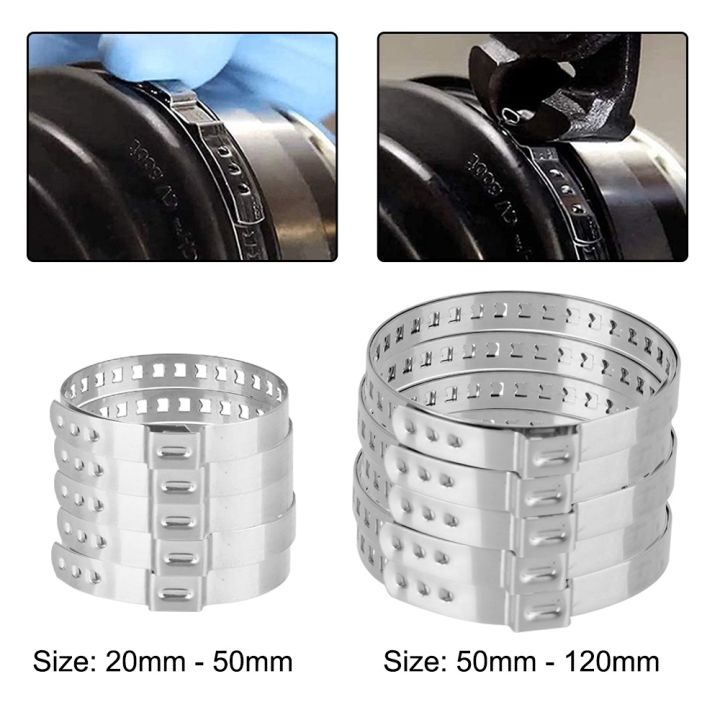 5Pcs 20- 50mm 50- 120mm Driveshaft CV Boot Clamp Ball Cage Clamp ...