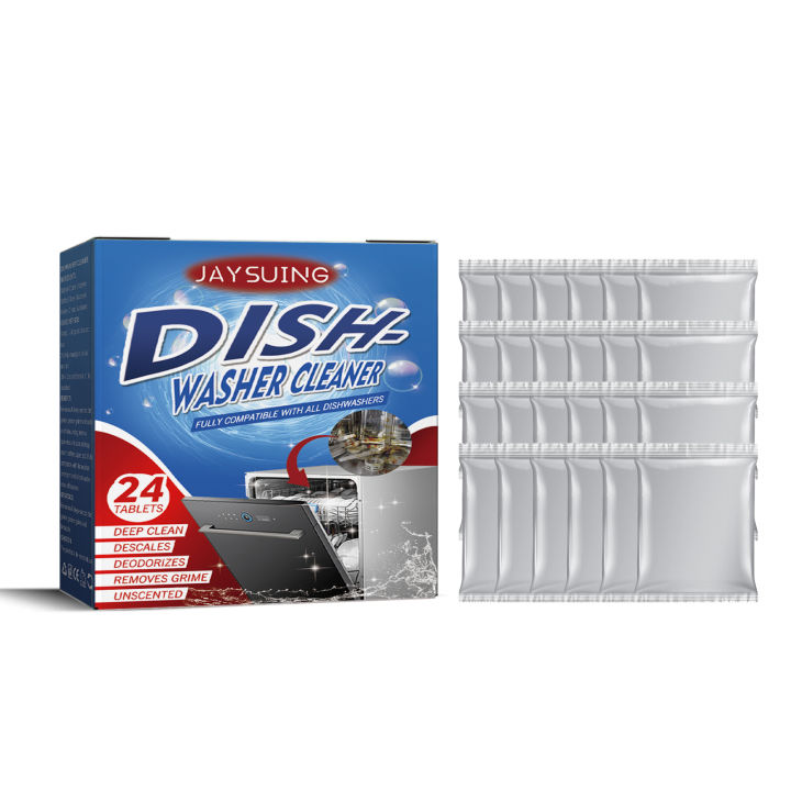 JAYSUING Dishwasher Cleaning Tablets Strong Oil Stain Removal Descaling ...