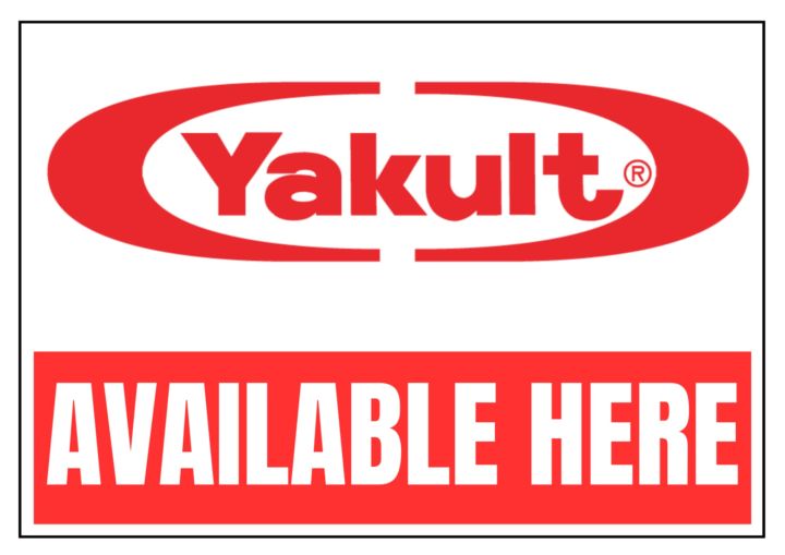 Yakult Available Here A4 Size signage Laminated | Lazada PH