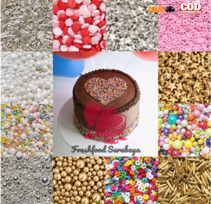 ️Freshfood ️Sprinkle hiasan kue Edible bisa dimakan 10gram | Lazada ...