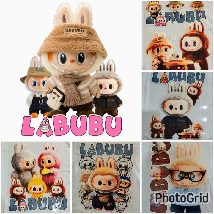 STICKER LABUBU 19X24 CM/SABLON SETRIKA LABUBU/SABLON DTF LABUBU/STIKER ...