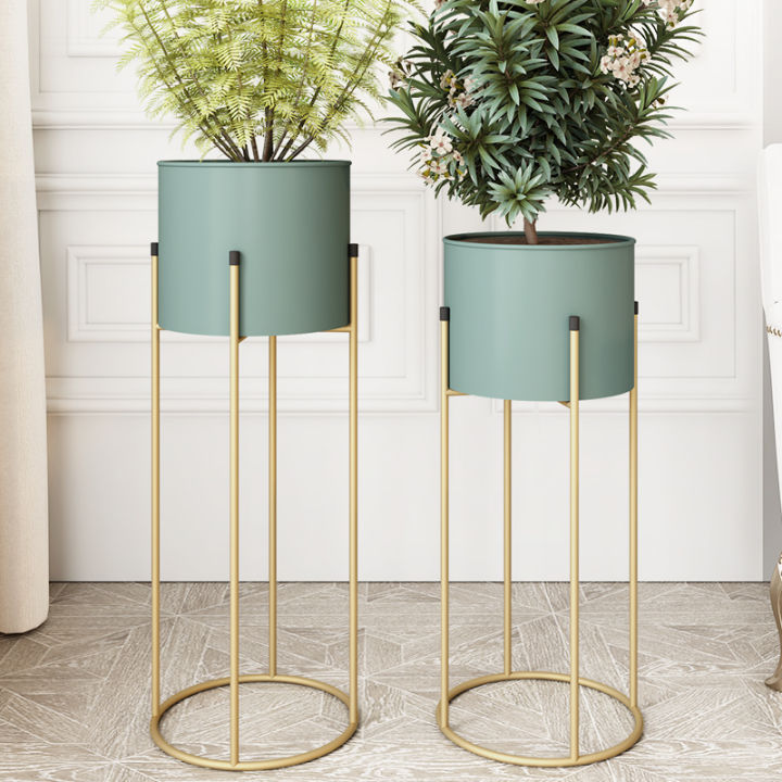 Iron Flower Rack Living Room Floor-Standing Green Radish Green Plant ...