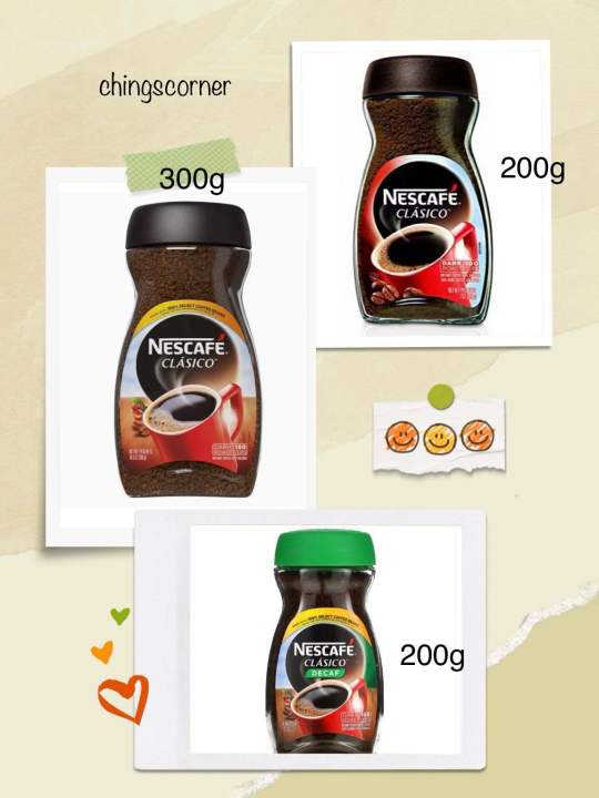 NESCAFE CLASICO INSTANT COFFEE, DARK ROAST/DECAF, 200G/300G, USA ...