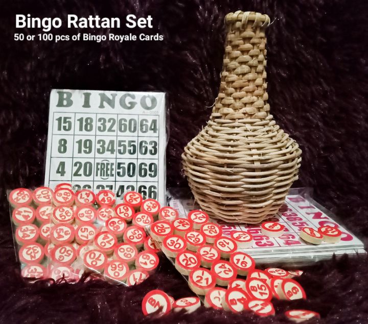 Rattan Wood Bingo Set with Senior Royale Cards | Lazada PH