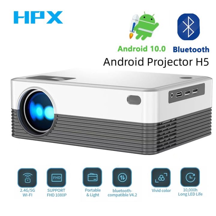 【Office/Teaching Use】 Smart Projector 4K 1080P LED Android System WiFi ...