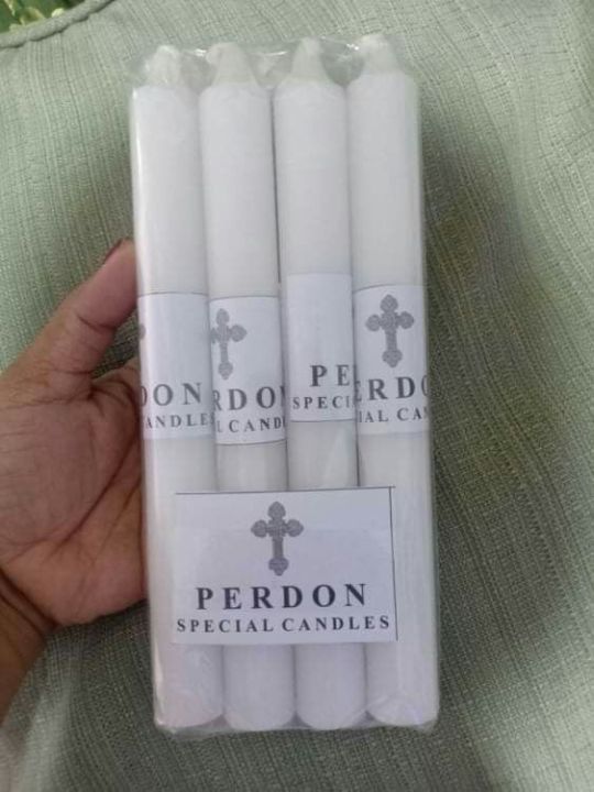 White Perdon Candle 20cm | Lazada PH