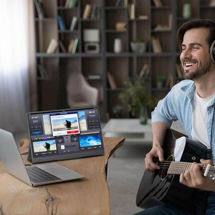 DITU Monitor 15.6Inch Portable Laptop Monitor 1080P 100% RGB HDMI Type ...