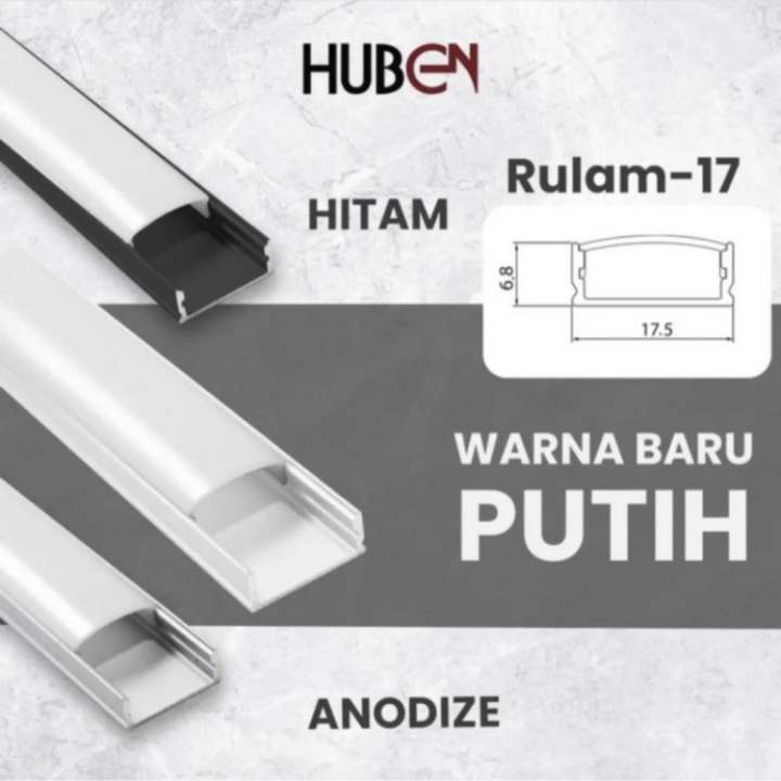 Lis Rel Rumah Lampu Akrilik Set Cover LED Strip HUBEN Rulam17 | Lazada ...