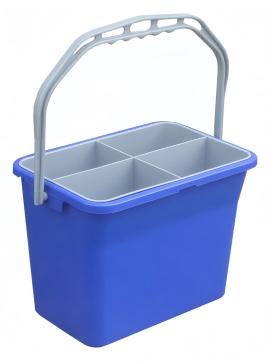 Plastic Four-Compartment Bucket Hotel Cleaning Cart Handheld Handle ...