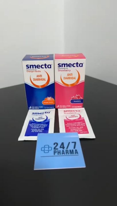 Smecta Diosmectite Strawberry Orange Vanilla Sachet Flavour Powder Oral ...