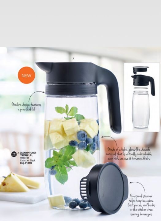 Tupperware Clear Pitcher Tritan 1.7Liters/pitcher only | Lazada PH