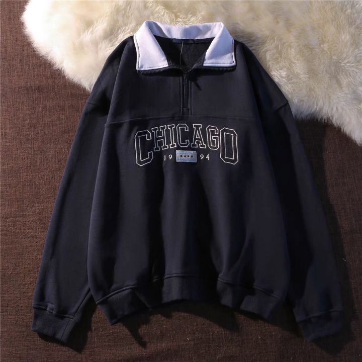 เสื้อสเวตเตอร์คอปก พร้อมส่ง จากไทย🇹🇭 (Chicago 1994) | Lazada.co.th