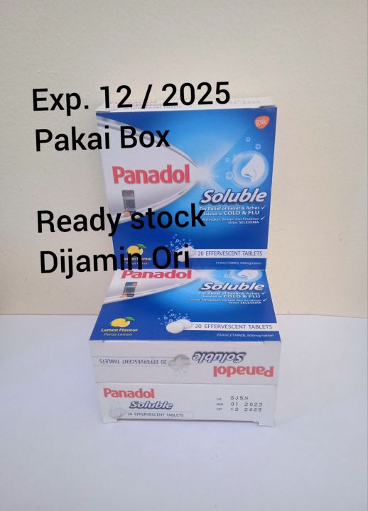 Panadol Soluble - rasa Lemon, 1 box isi 20 tablet | Lazada Indonesia