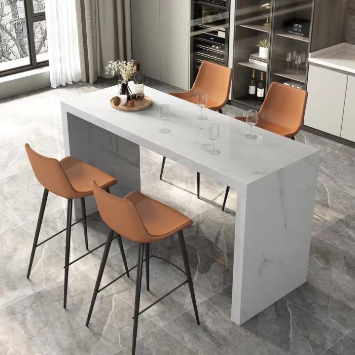 Minimalist Kitchen Island Dining Table Integrated Open Kitchen Bar ...