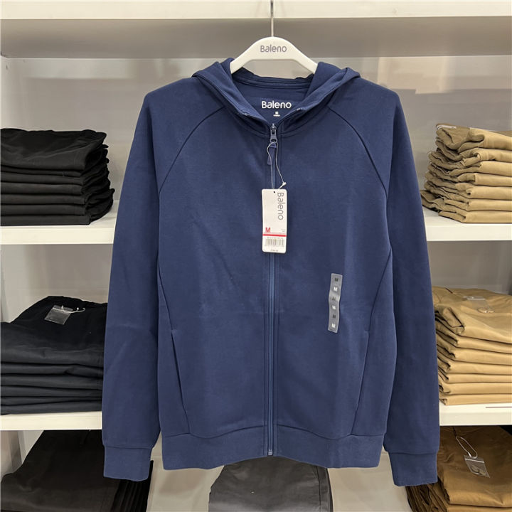 Baleno Men's Hoodie Jacket Zipper Closure Pure Color Autumn Fashion ...