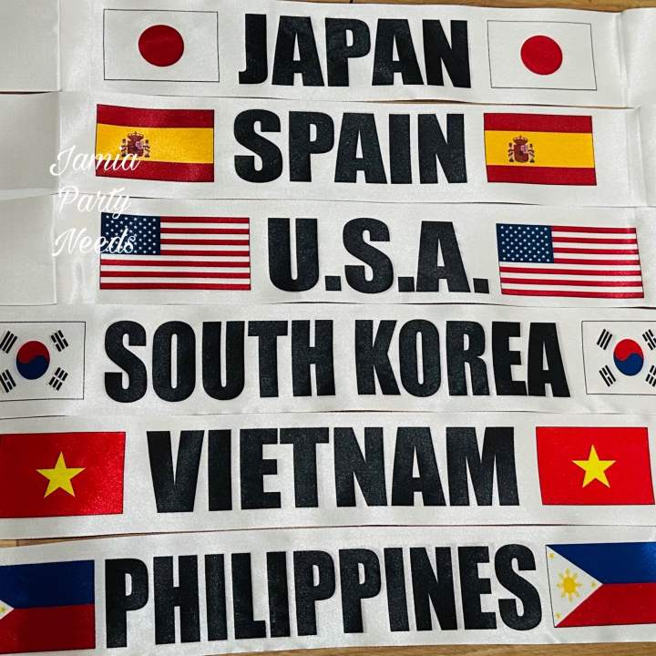 Sash Customize for United Nation with Flag Print | Lazada PH