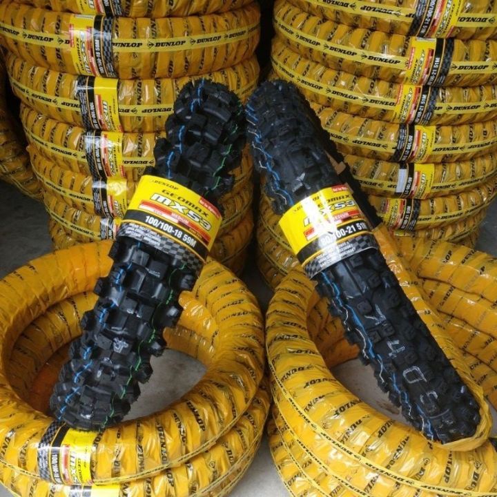 DUNLOP GEOMAX MX53 100/100-18 80/100-21 FRONT AND REAR OFFROAD ENDURO ...