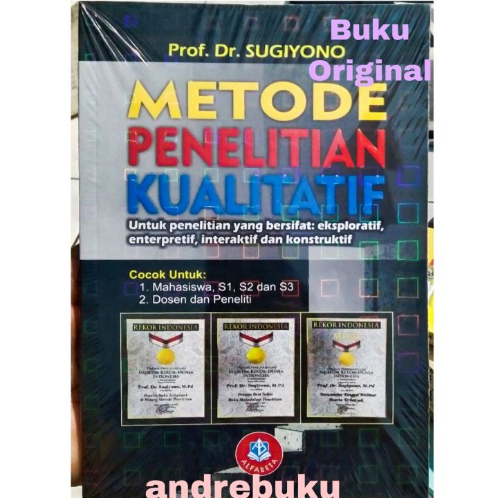 Buku Metode Penelitian Kualitatif Prof Dr Sugiyono | Lazada Indonesia