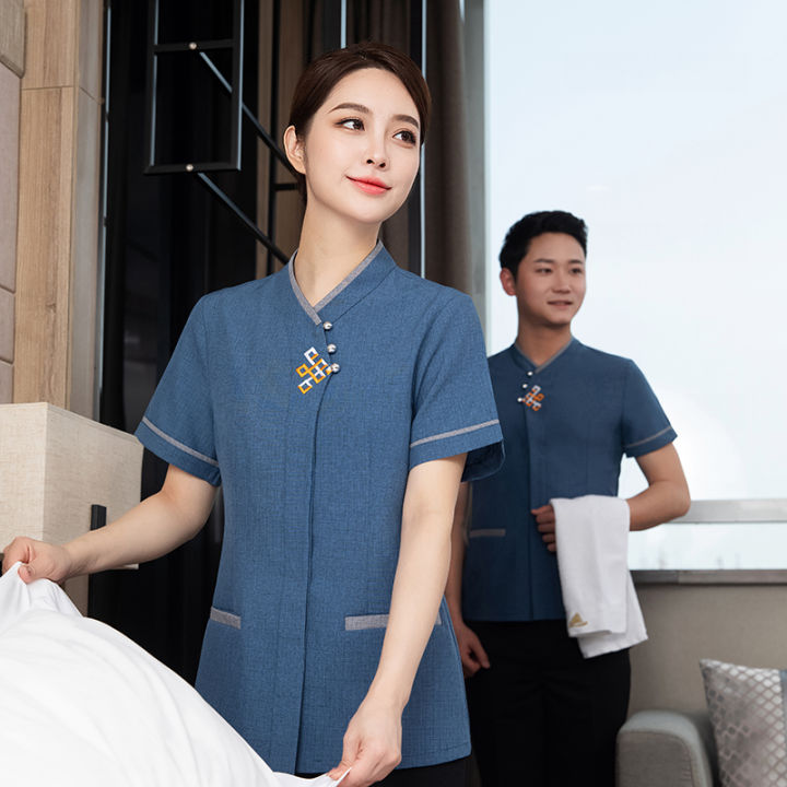 Guest Room Cleaning Work Clothes Short-Sleeved Women's Summer ...