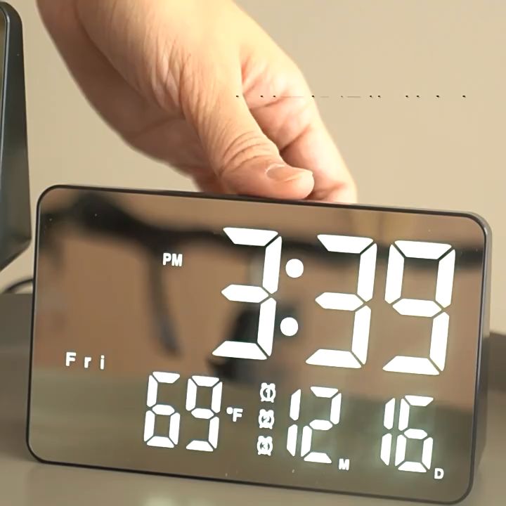 Desk-Top Led Digital Alarm Clock with 3 Different Alarm Time Smart with ...