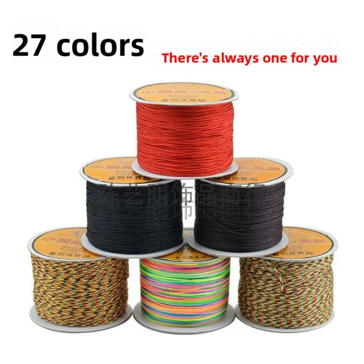 Red Thread Hand Cord Bead Stringing Jewelry Buddha Pearl Bracelet Woven ...