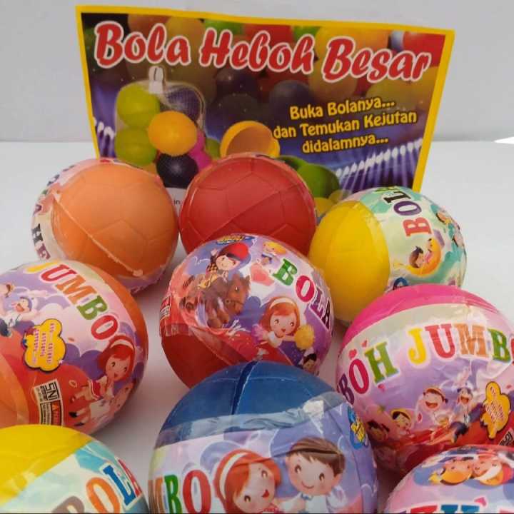 10 Pcs bola heboh jumbo ph SNI / bola heboh berhadiah / bola mainan ...