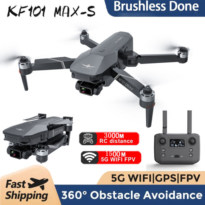 New Kf101 Kf108 8k Professional Drone 3 Axis Gimbal Remote Control Helicopter 360° Omni