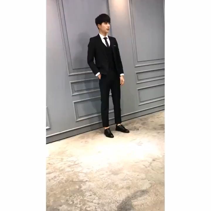 ADO Korean Style Men's Suit Set Slim Fit Suit Young Men's Casual Coat ...