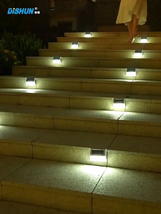 3/5 PCS Solar wall light wall lamp outdoor Solar Stair step light with ...