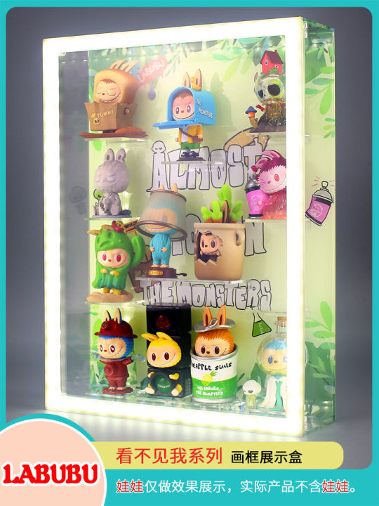 Labubu Blind Box Picture Frame Storage Box Bubble Bobble Dustproof ...