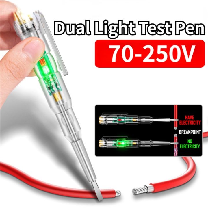 Dual Light Intelligent Voltage Tester Pen 70-250V Induction Power ...