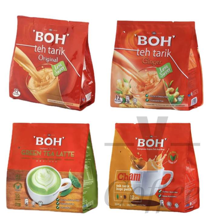BOH teh tarik original/ginger/green tea latte/cham | Lazada