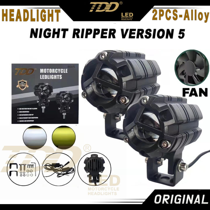TDD Original(2PCS)Night Ripper Version 5 Headlight (45W) White and ...