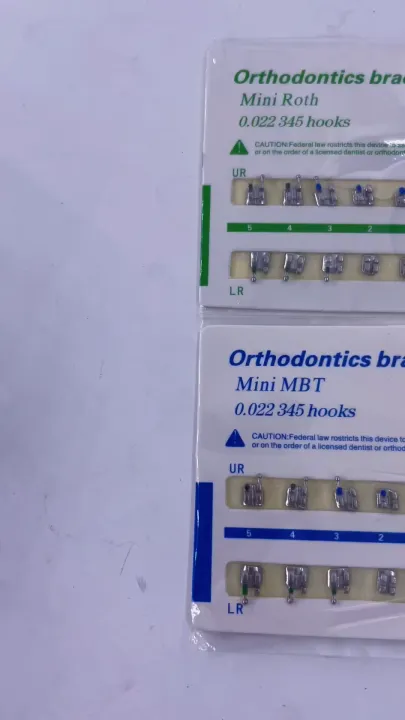 Dental Orthodontic Brackets Metal Braces MINI Roth/Mbt 022" Slot 3-4-5 ...