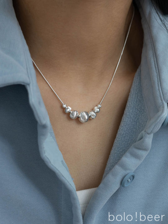 สร้อยคอรูปตาแมวสไตล์ย้อนยุค Bolo สำหรับผู้หญิง เงินสดใส หรูหรา ดีไซน์ ...