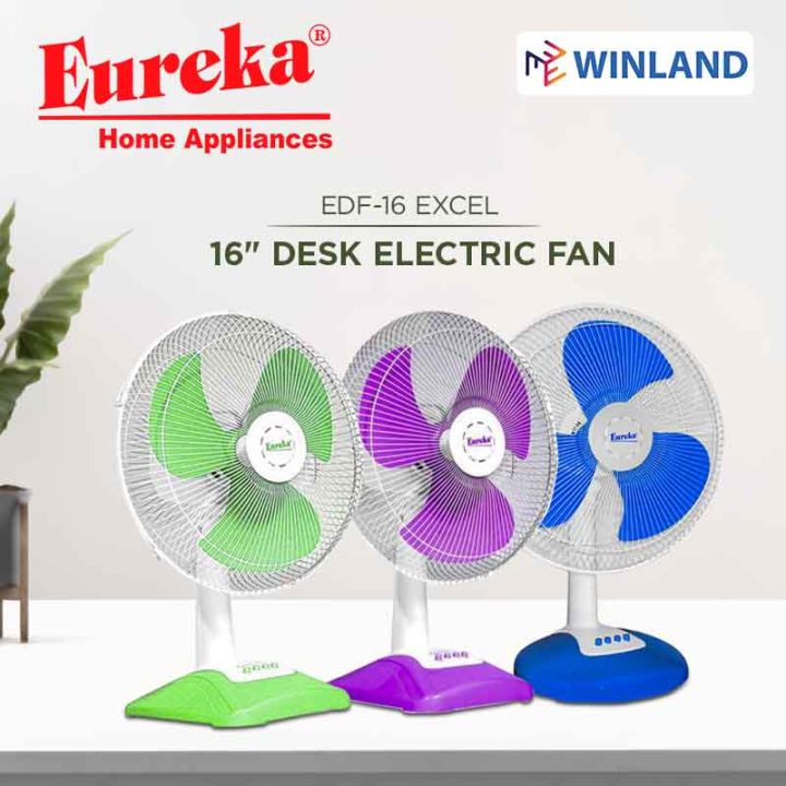 EUREKA by Winland 16" Desk Fan | Electric Fan 50w EDF-16 EXCEL | Lazada PH