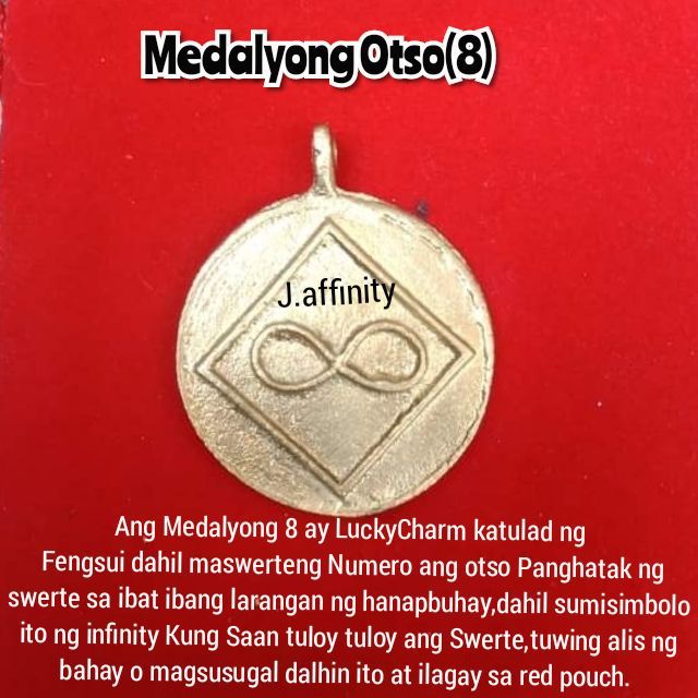 Medalyong Otso (8) Lucky Number na Kilala sa Paghatak Ng Swerte sa ...
