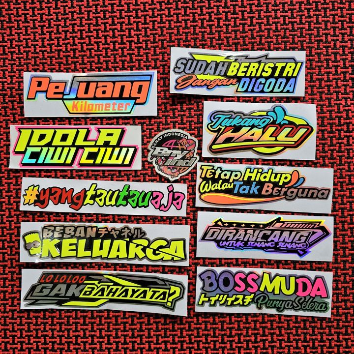 Stiker Sticker Pejuang Kilometer Boss Muda Dll Cutting | Lazada Indonesia
