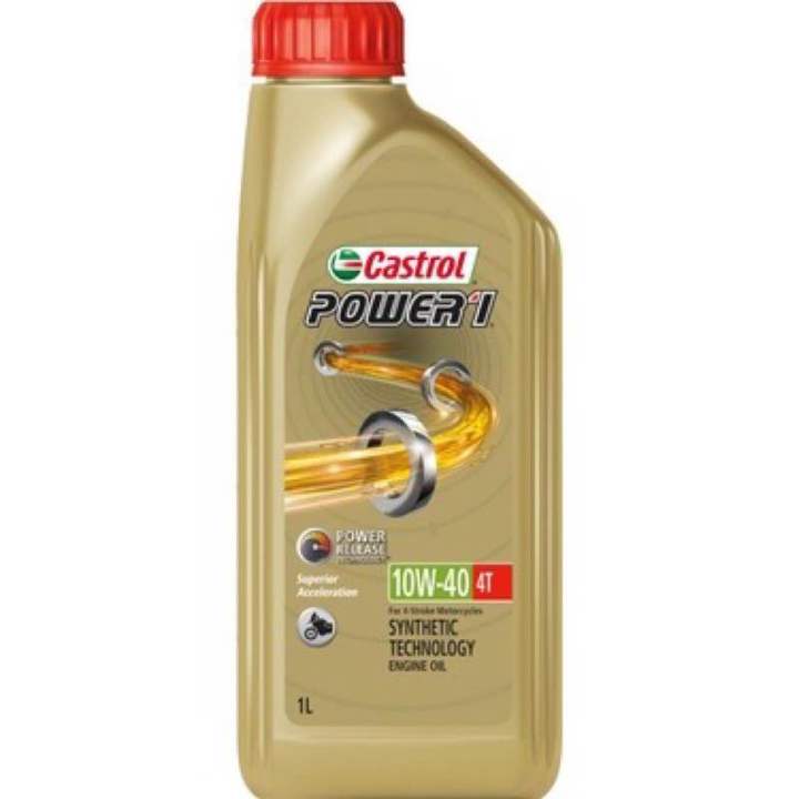4T CASTROL POWER 1 POWER1 1L 1 LITRE API SL JASO MA2 MINYAK HITAM | Lazada