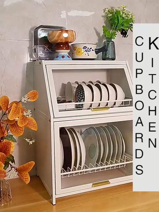 GILLH Dish Drying Rack Drainboard Set 2 Tier Kitchen Dish Rack with Lid ...